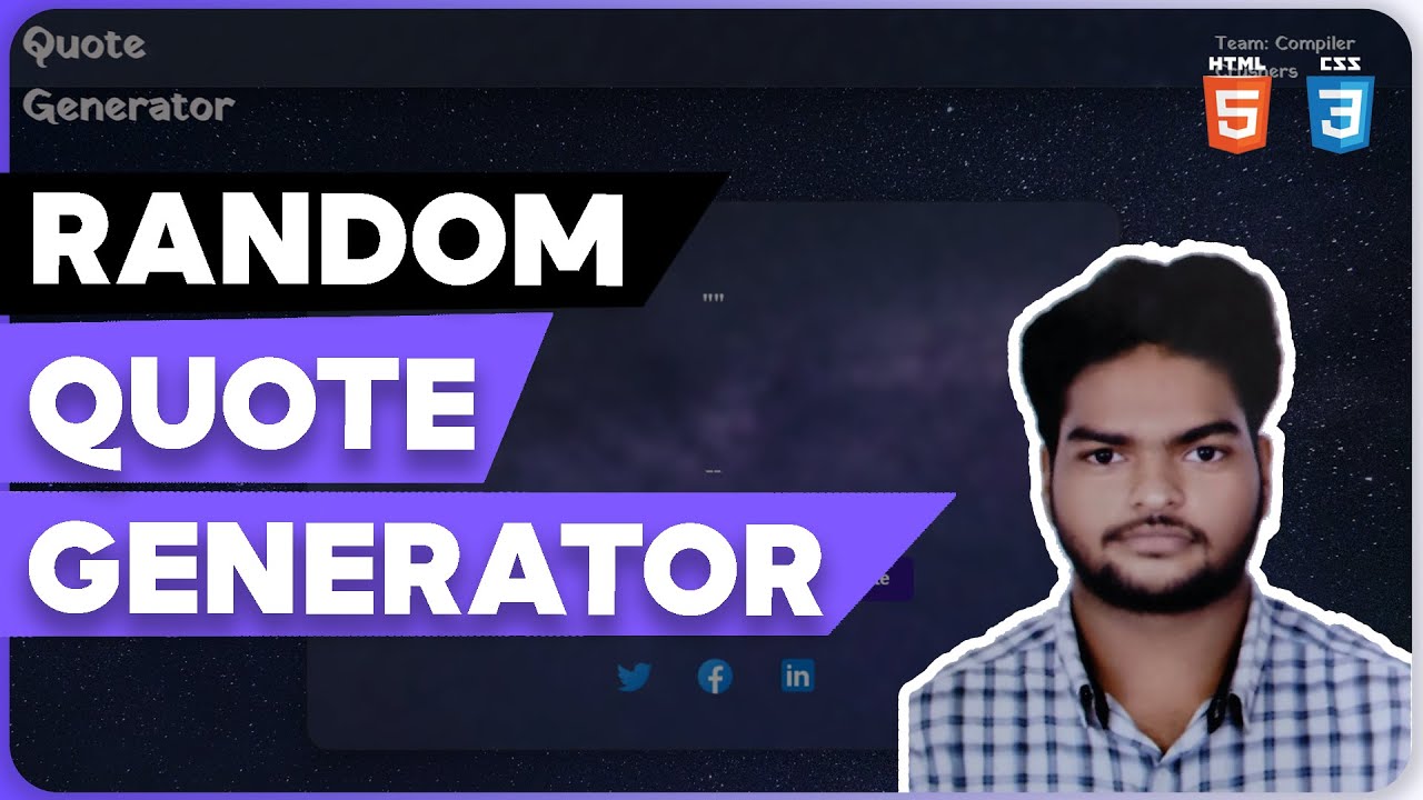 Random Quote Generator using HTML & CSS | Full Stack Web Development