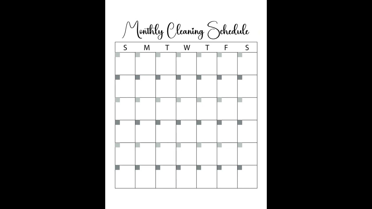 Editable Cleaning Schedule,Cleaning Checklist,Monthly Cleaning, Cleaning Planner Printable,Clean