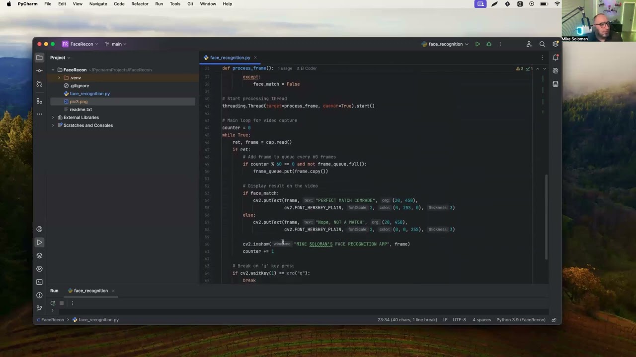 Face Recognition App using Python and Pycharm