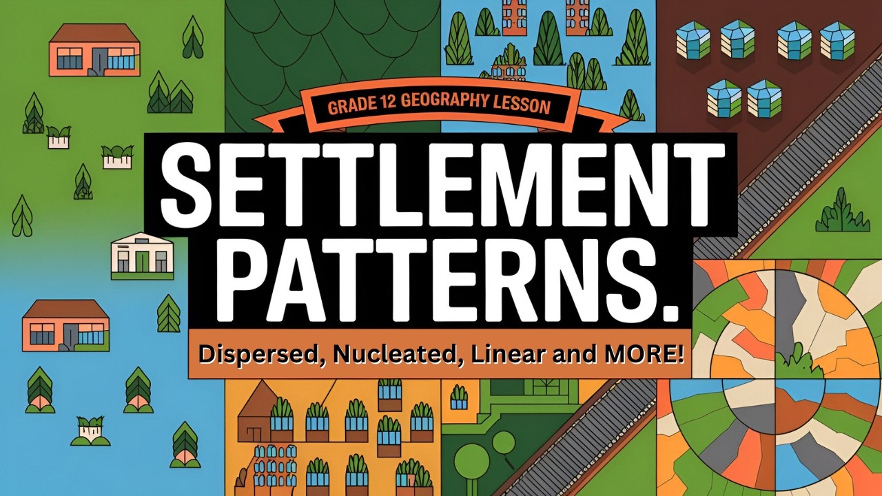 Settlement Patterns: Geography Grade 12 | Dispersed, Nucleated, Linear, Round and More!