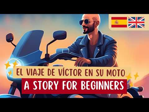 BEGINNER'S SPANISH STORY | Epic Motorcycle Adventure! 🏍️🗺️| 10 Minute Learning Session