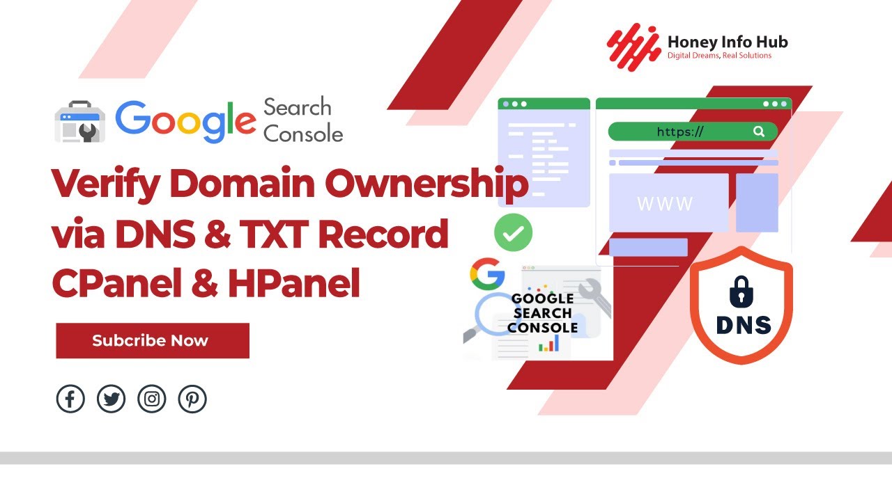 Verify Domain Ownership via DNS Record | Google Search Console publisher 2025 (DNS & TXT Records)