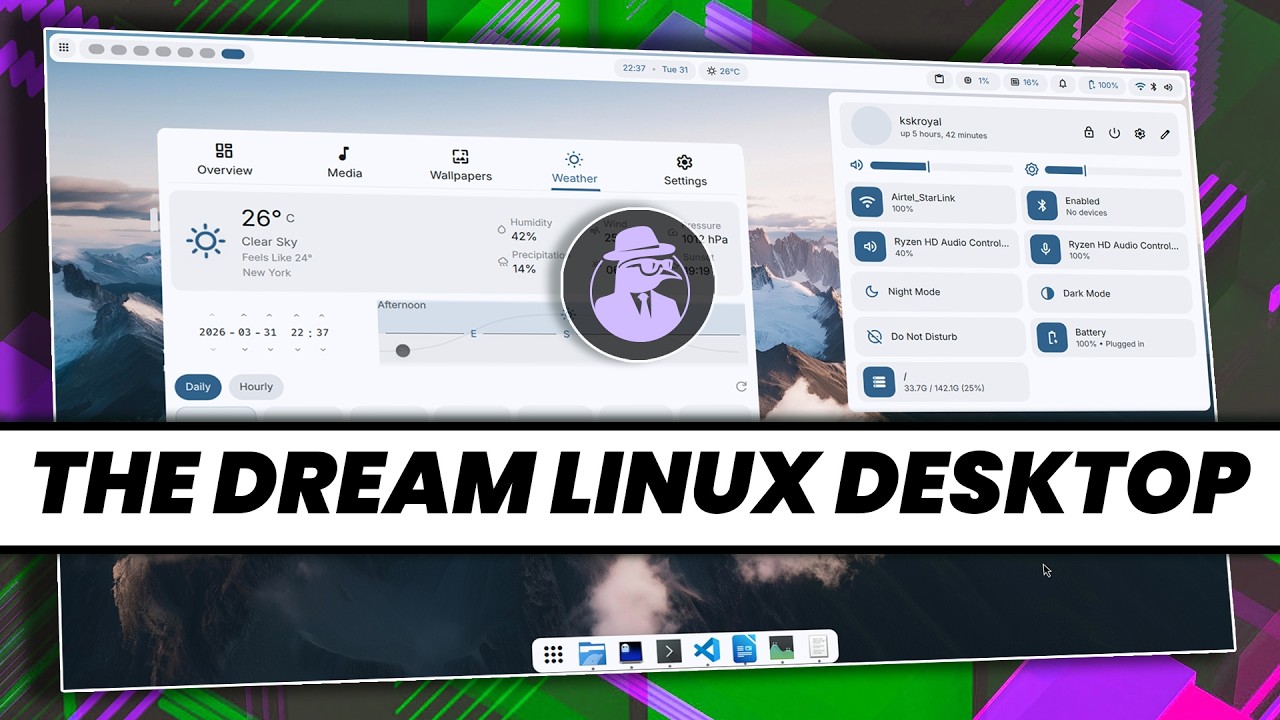 THIS IS DREAM LINUX DESKTOP SETUP ( Ft.NEW DMS DOT FILES)