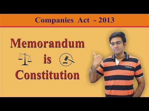 Memorandum of Association | MOA | Company Law