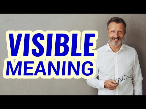 Visible | Meaning of visible 📖