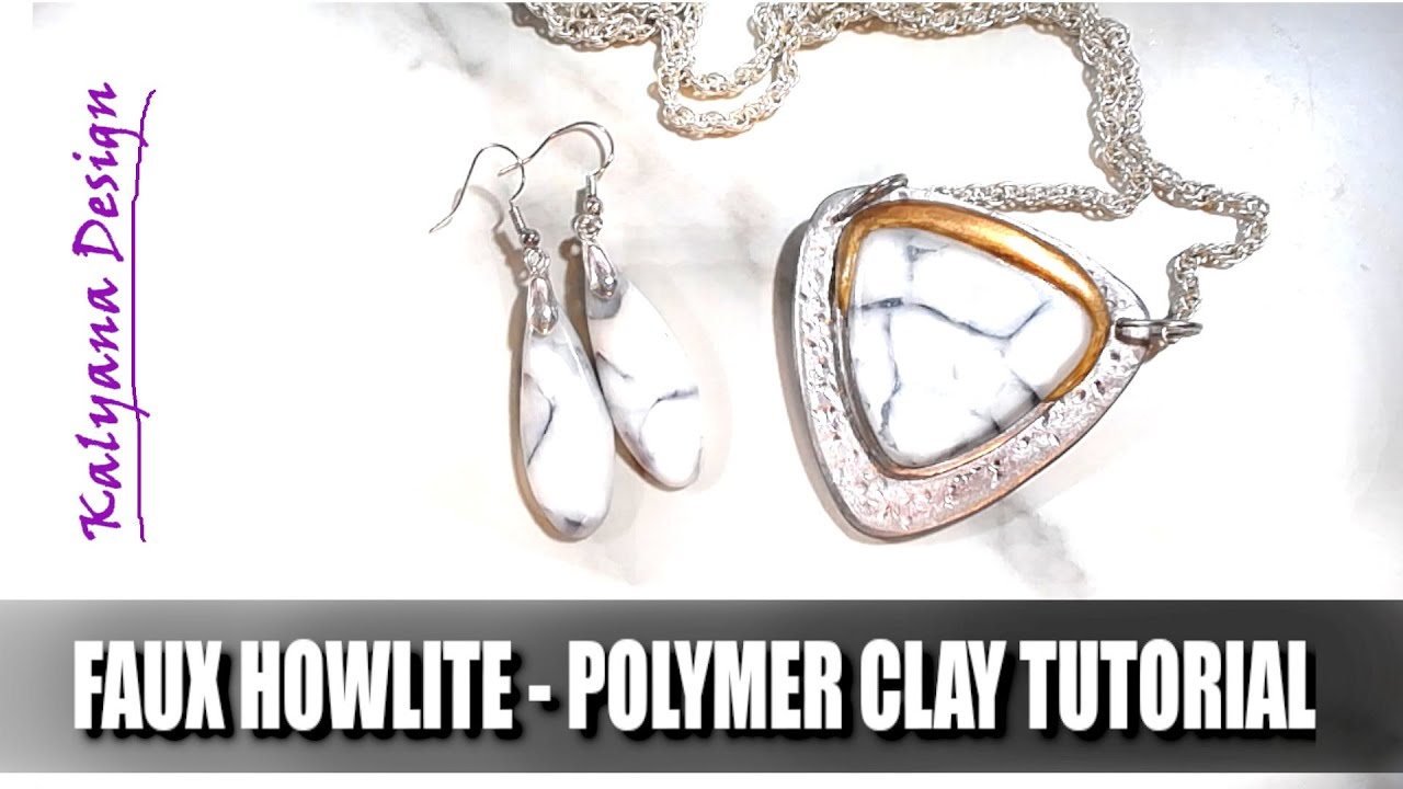 Faux howlite - polymer clay tutorial