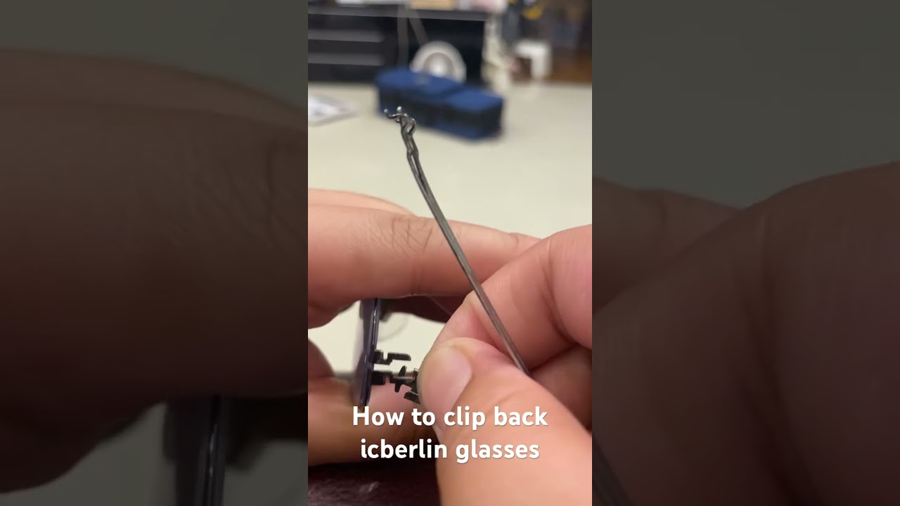 How to clip back on ic Berlin glasses
