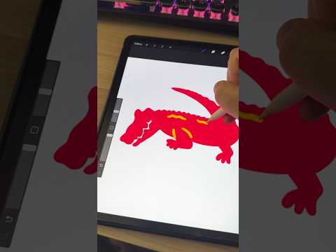 Combining the Red Bull and Crocs logos! #logos #logodesign #mashup #procreate #shorts