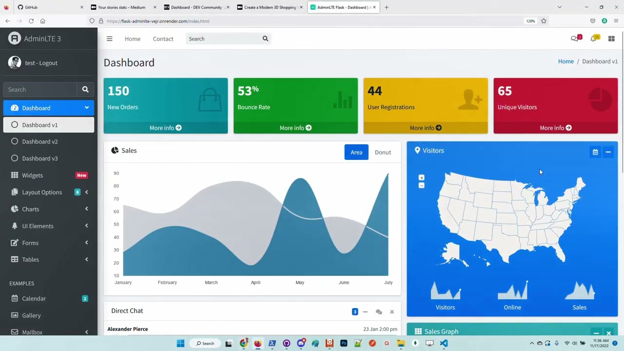 AdminLTE Flask  - GO LIVE in 5min | AppSeed