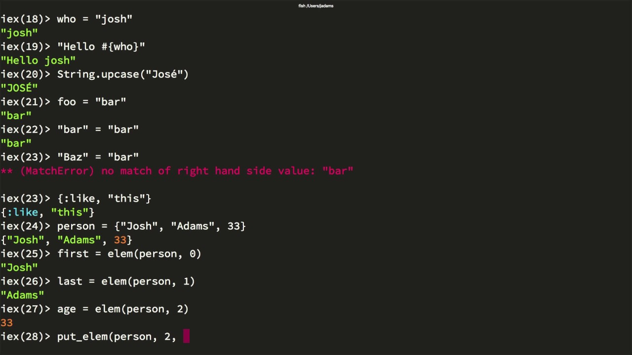 Basic Elixir Syntax and Concepts