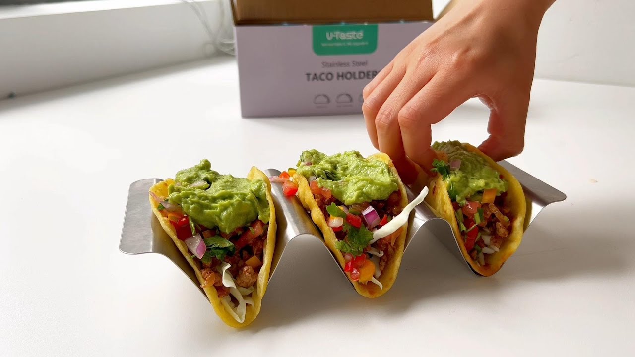 U-Taste 4pcs/6pcs Taco Holders Soportes Para Tacos Porta Taco Acero Inoxidable 18/8