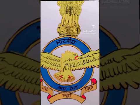 Indian Airforce | Indian Airforce logo | art | #airforce #airforcestatus #shorts #youtubeshorts