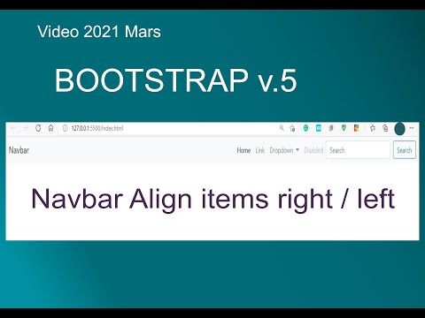 Bootstrap 5 navbar align right