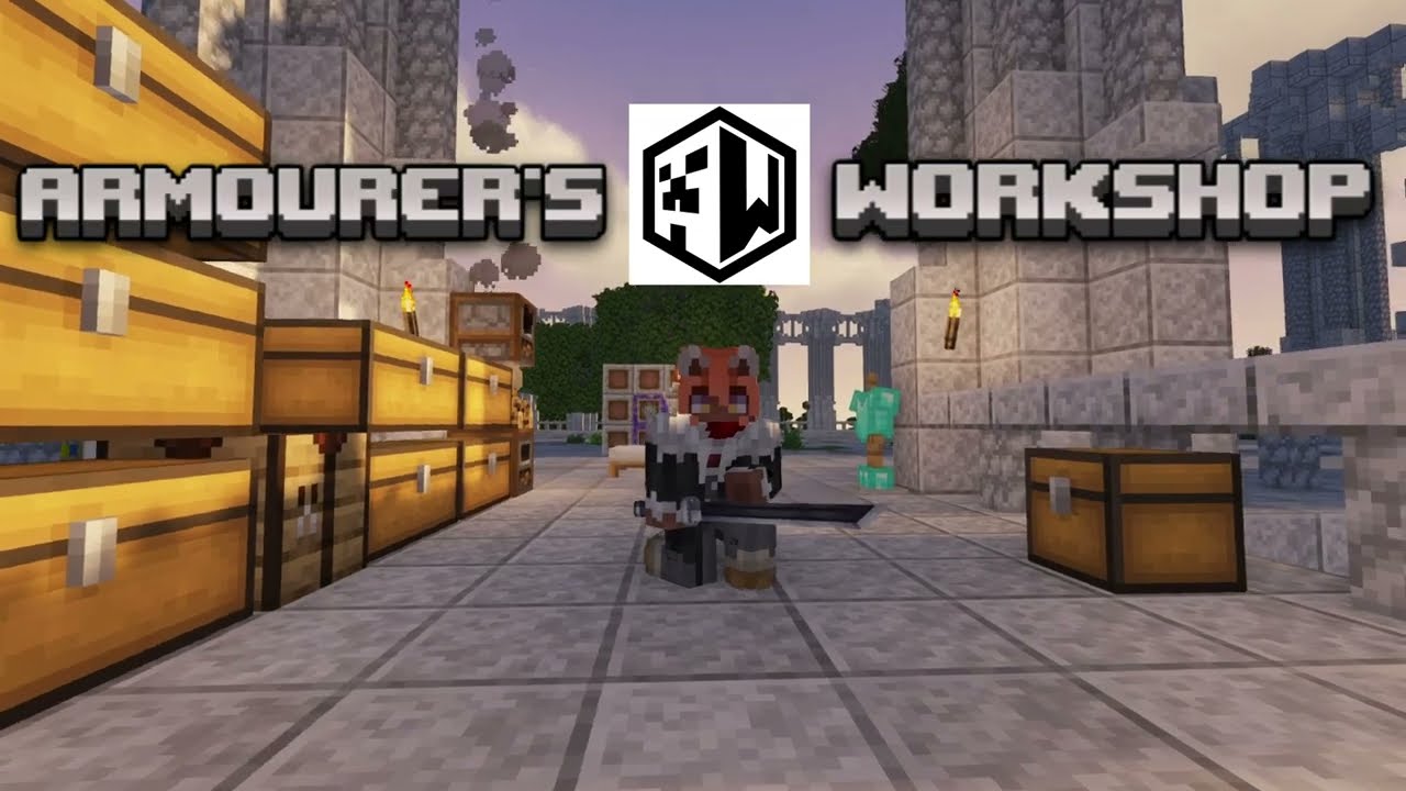 How to use Armourer's Workshop mod in minecraft - Equip skins, weapons and more!