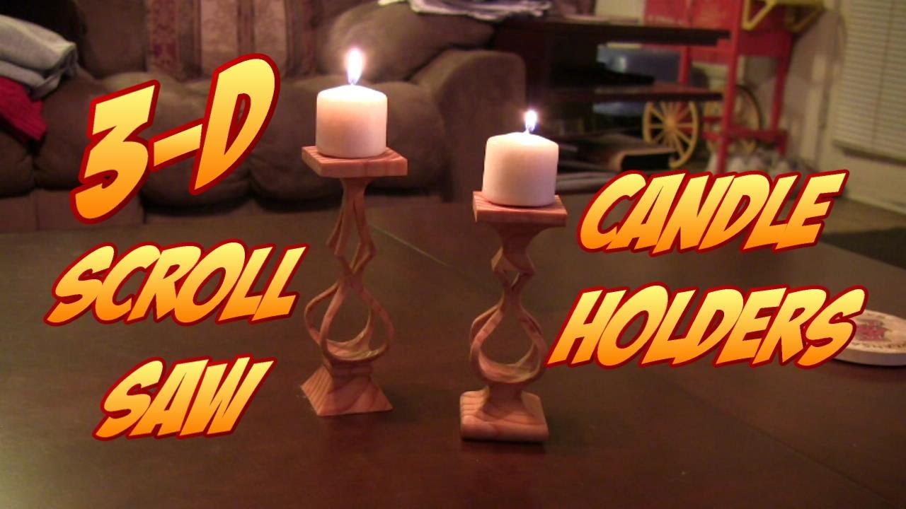 Make these COOL 3-D Scroll Saw Candle Holders FREE PATTERN LINK