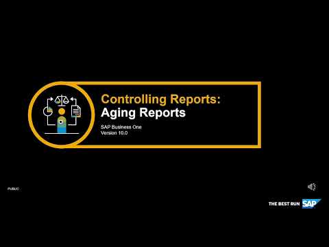 SAP Business One Version 10.0 - Controlling Reports - Aging Reports Training