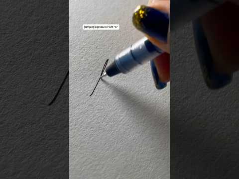 Signature Font “E”✍️