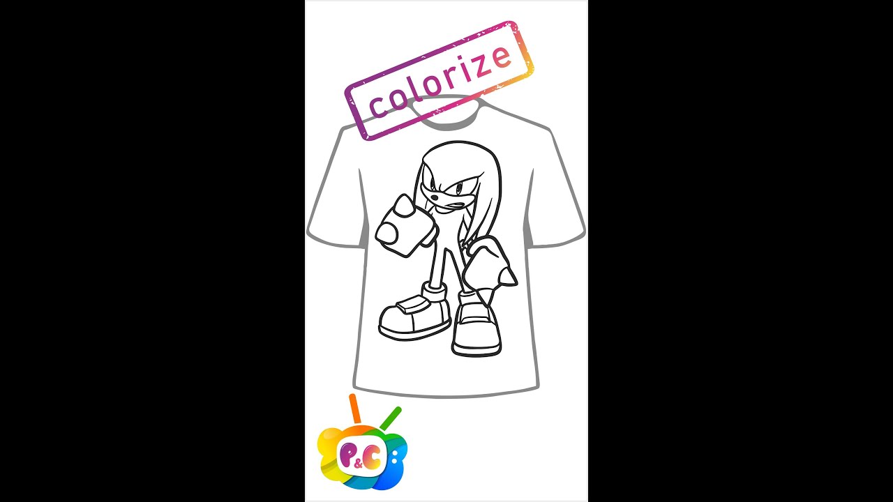 Knuckles t-short coloring page /Sonic Coloring pages / Clarx - Done (feat. Halvorsen) [NCS Release]