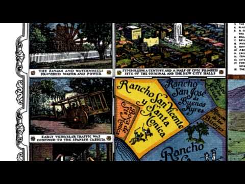 Los Angeles California 1871 Panoramic Bird's Eye View Map 7072