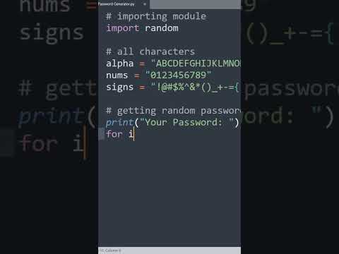Random Password Generator | Get Unhackable Passwords! #python