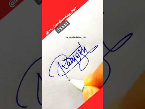 Ramesh Name Signature|| Ramesh Name Art|| How to right Ramesh beautiful Signature #viral #shorts