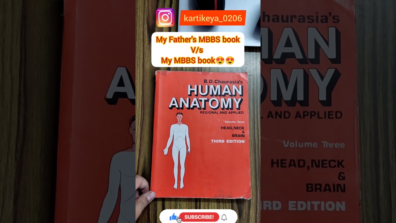 My Father's MBBS book AND My MBBS book😍.Human Anatomy B.D.CHAURASIA| Kartikeya Sharma(680/720 Neet21