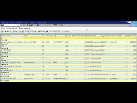 SAP Vendor List | SAP Vendor Report | SAP Vendor List Report