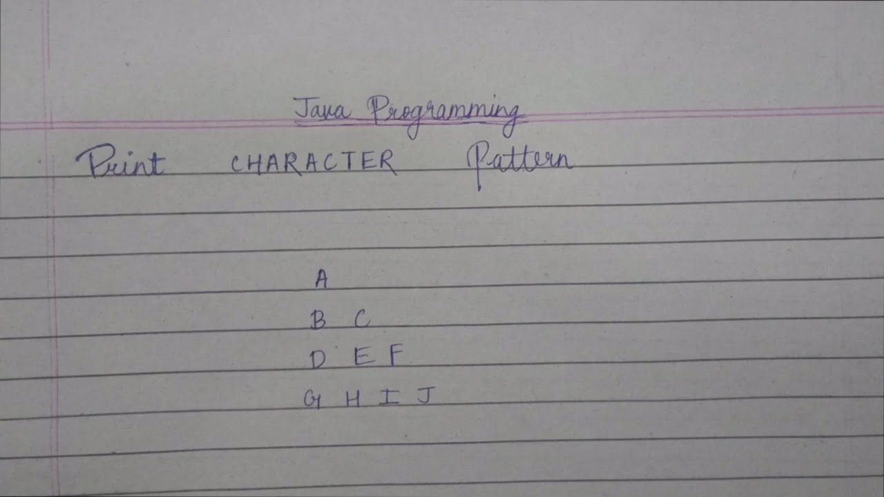 Print Character Pattern | Java Programming | Dev Domain