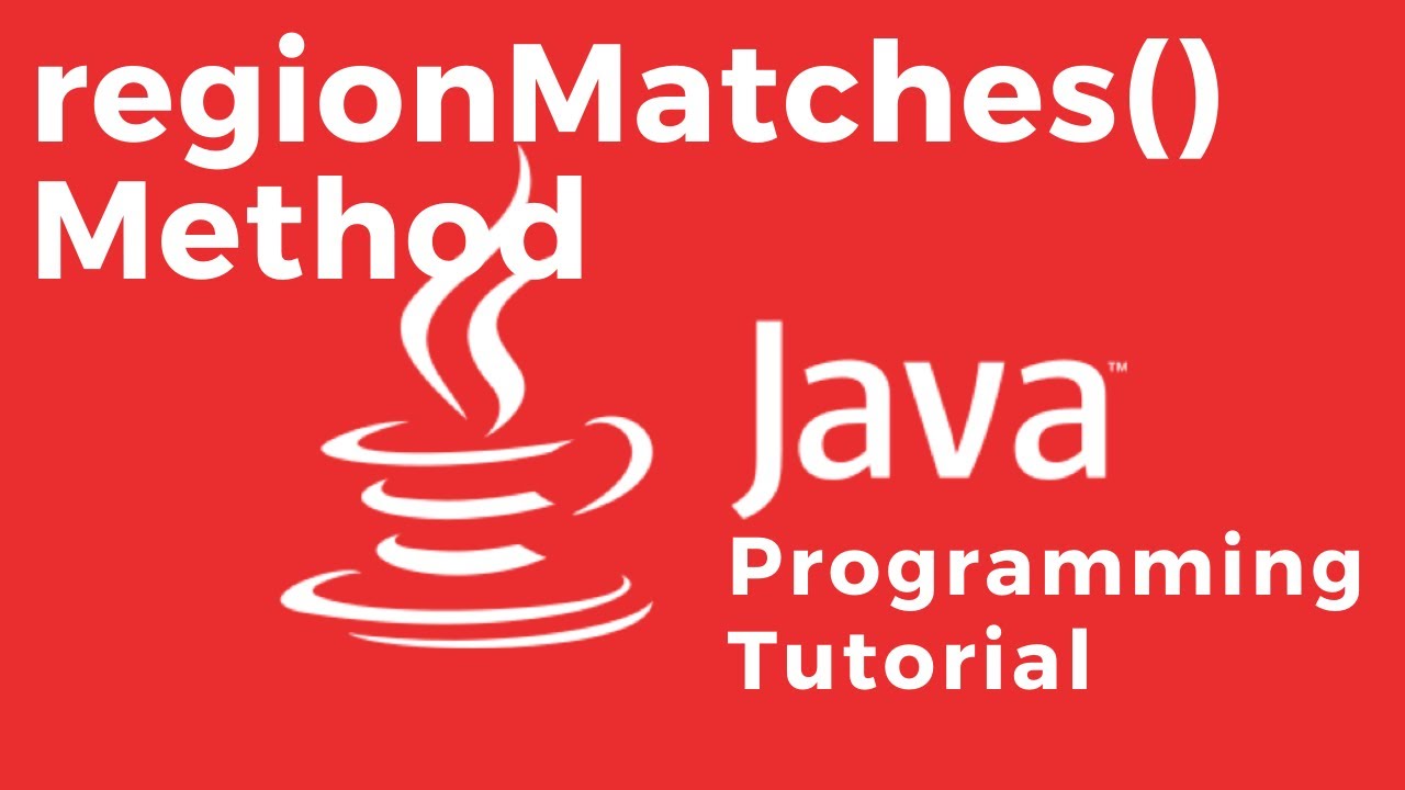 How to check whether subregions of two Strings are matching using the regionMatches() method