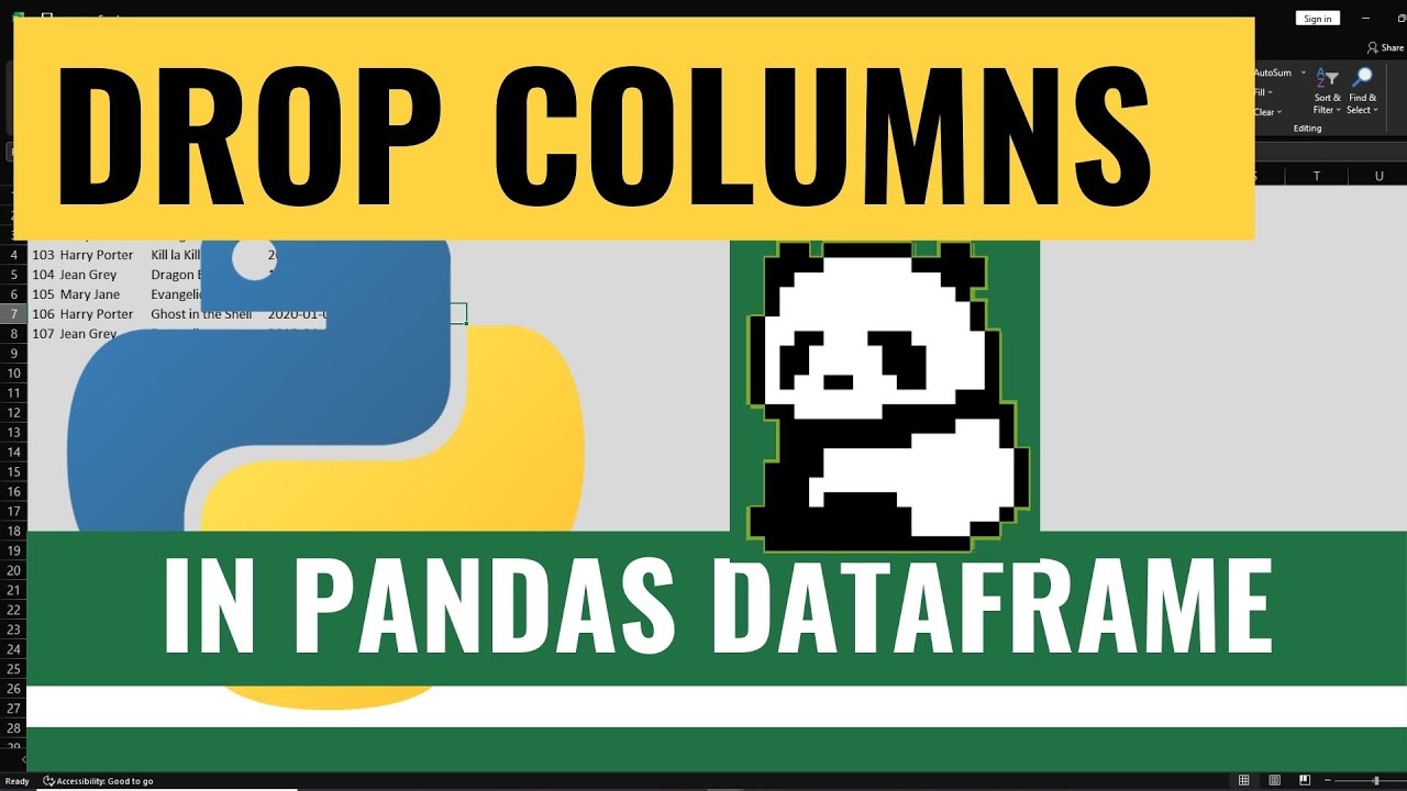 How To Drop Columns In Python Pandas Dataframe