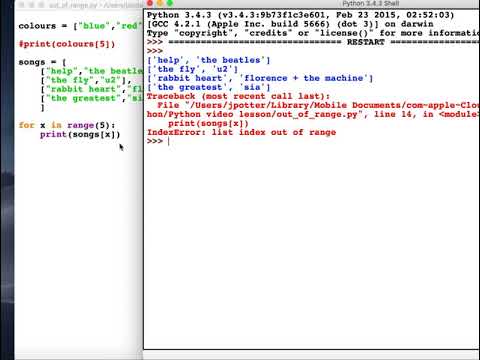 Fix for Python Error: List Index Out Of Range