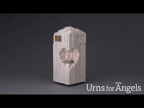 Heart Cremation Urn for Ashes Crackle Glaze