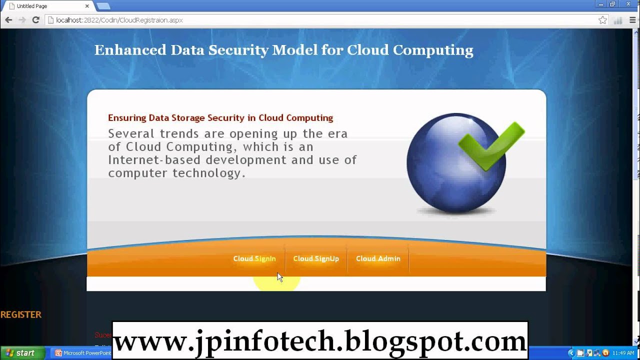 Enhanced Data Security Model for Cloud Computing
