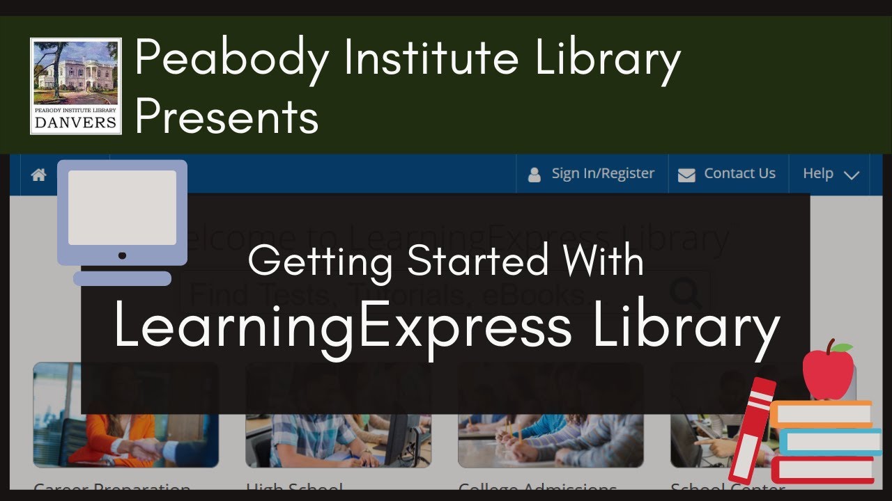 Database tutorial for LearningExpress Library | Peabody Institute Library, Danvers [cc]