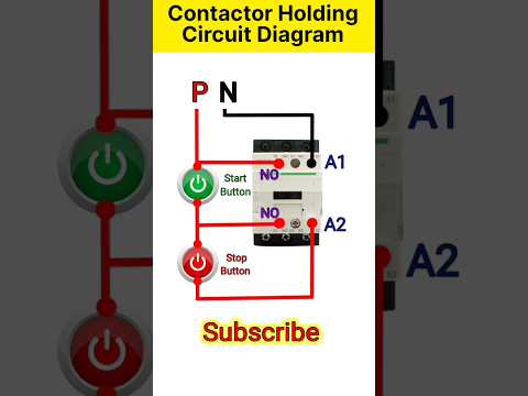 How To Holding In Contactor | Contactor Holding Circuit | NC | NO | Shorts | Ytshorts | Viral