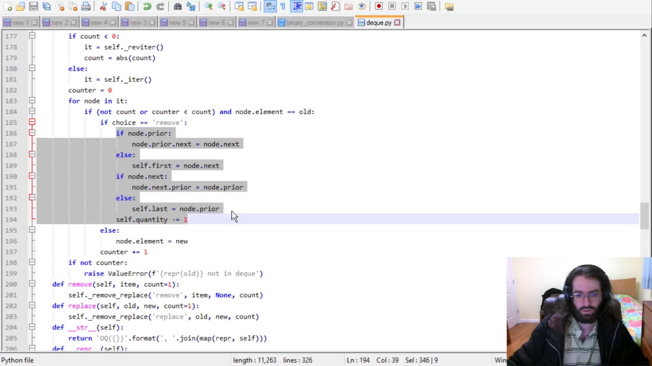 Let's Code Python: Deque, Part 7