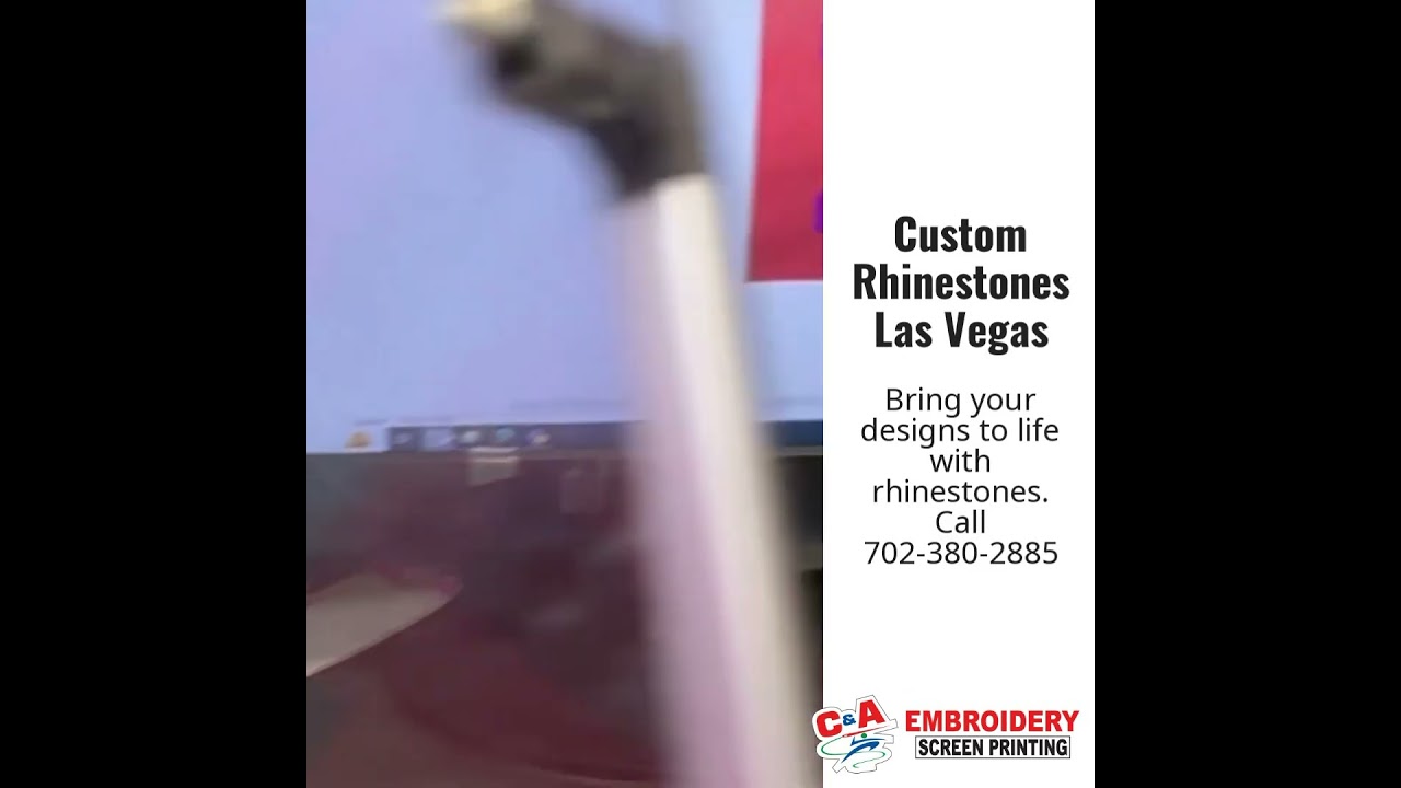 Elevate Your Style with Custom Rhinestone Apparel in Las Vegas by C&A Embroidery #Rhinestone #reels