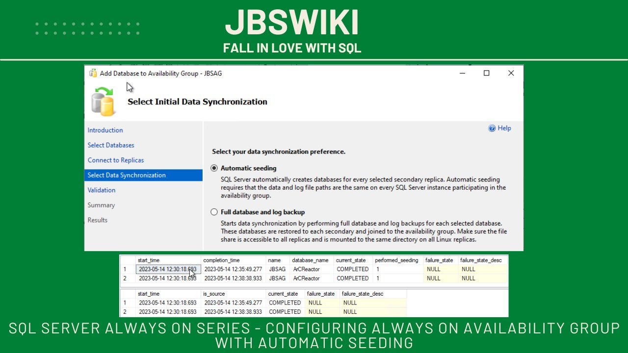SQL Server Always On Series - Configuring Always On Availability Group with Automatic Seeding