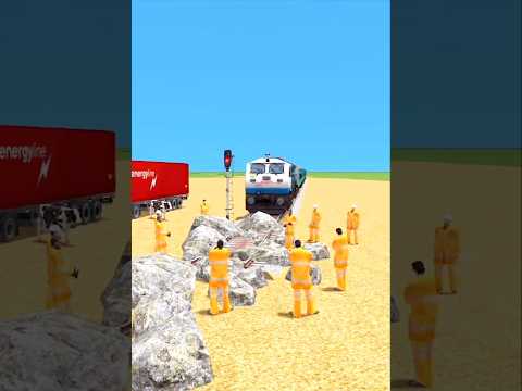 INDAN TRAIN VS STONE 😱 #railway#train #bumpyrailroad #beats #music
