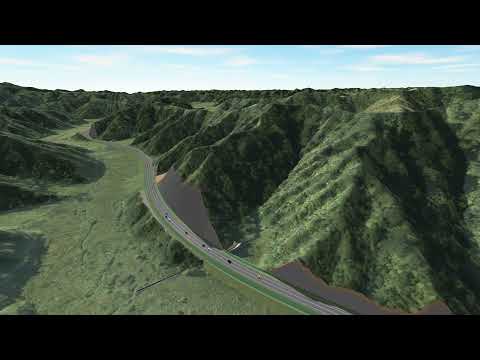 Conceptual flyover of Te Ara o Te Ata: Mt Messenger Bypass