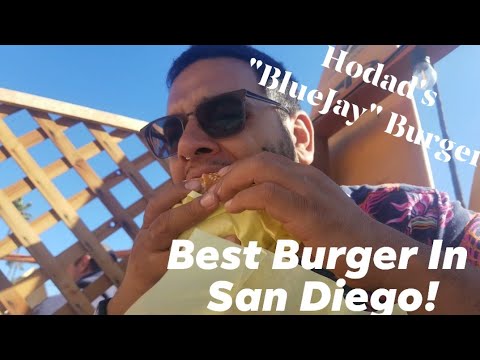 Best Burger in San Diego 2021 - Hodad's "BlueJay" Burger Taste test and Review in Ocean Beach