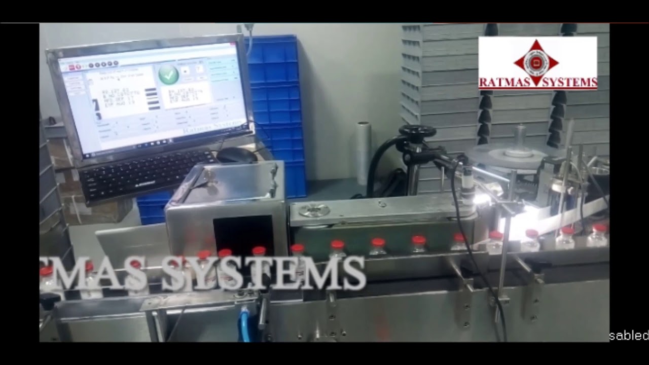 OCR & OCV  Dot Matrix Batch Code / Date code  Visual inspection Machine for Labels of vials