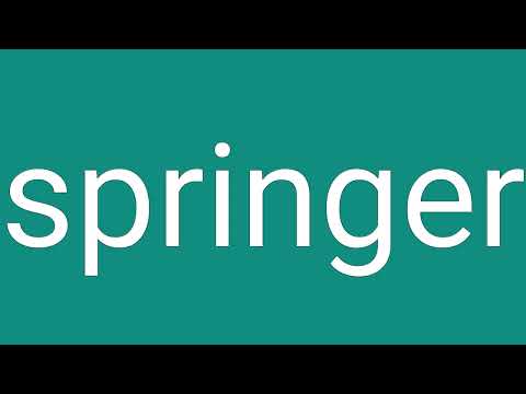 Springer Definition & Meaning