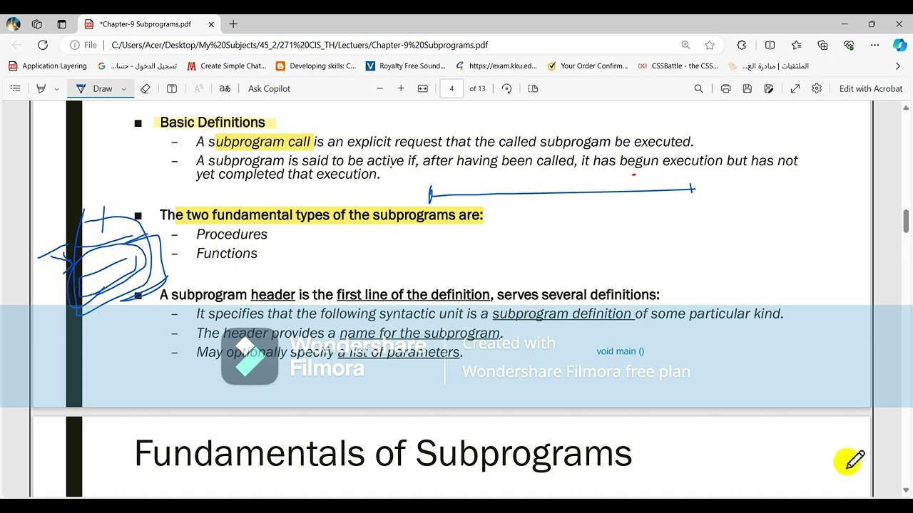 CHAPTER 9 Subprograms from 1  to the end