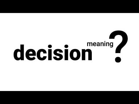 Decision Meaning Definition | EWM-English Word Meaning