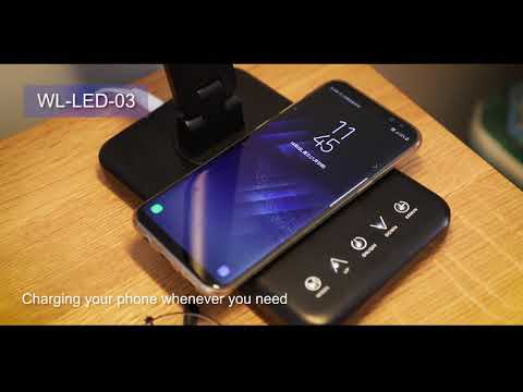 WL LED 03 desk lamp with wireless charger whakin