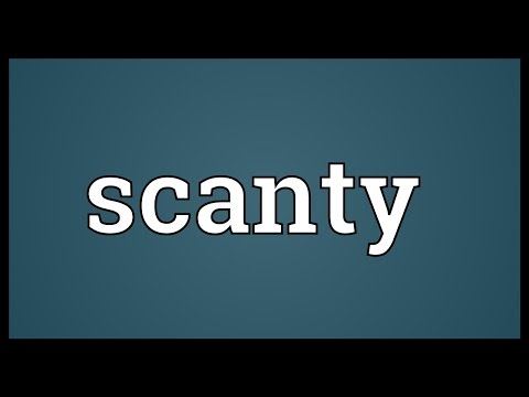Scanty Meaning