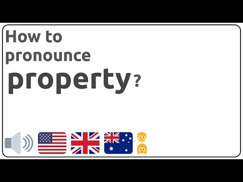How to pronounce property in english?