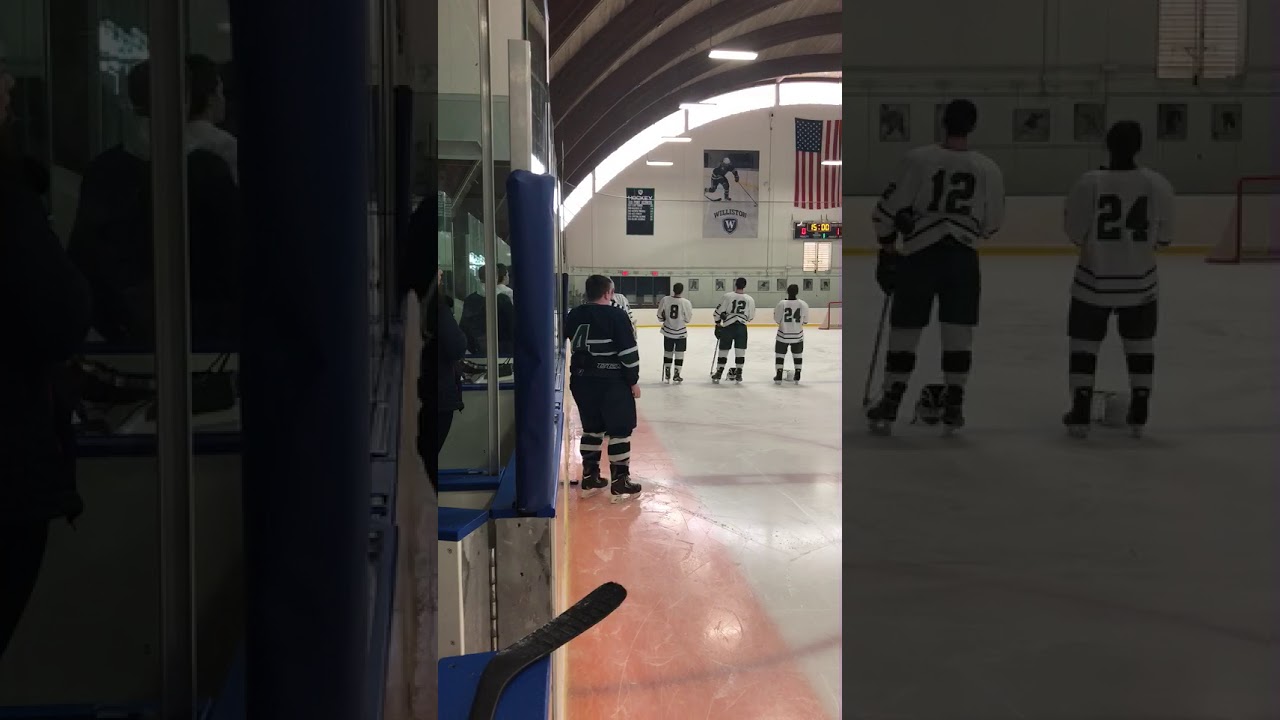 Joshua Holmberg Senior Hockey Game National Anthem