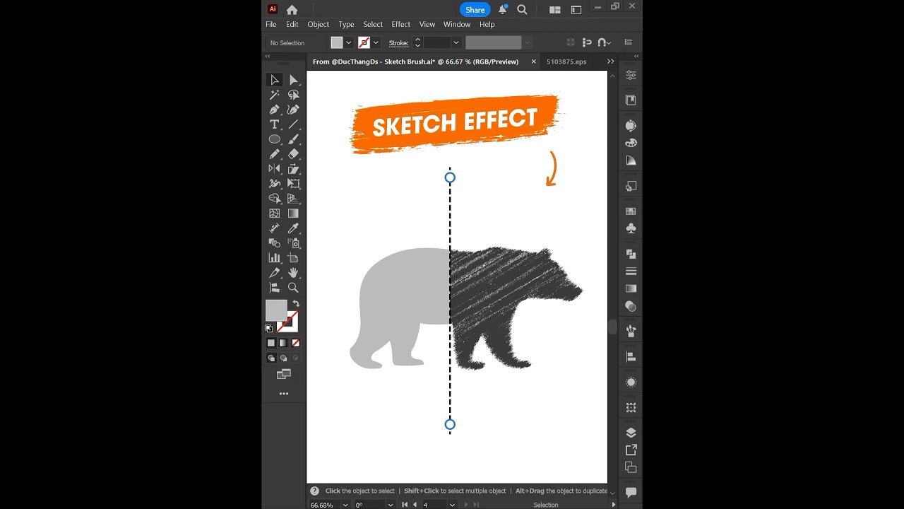 Adobe Illustrator 2025 - Tips Create Sketch Effect #ducthangds